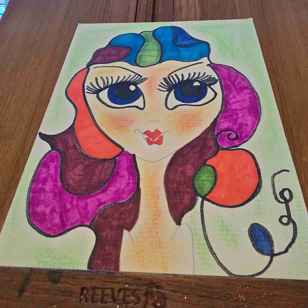 Fae Canvas Drawing - Folksy