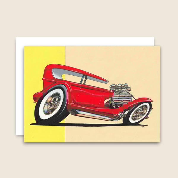 Classic Custom Car Greeting Card, Lil Coffin Sh... - Folksy