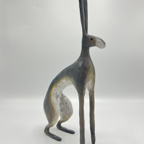 Sitting Hare Sculpture - Folksy
