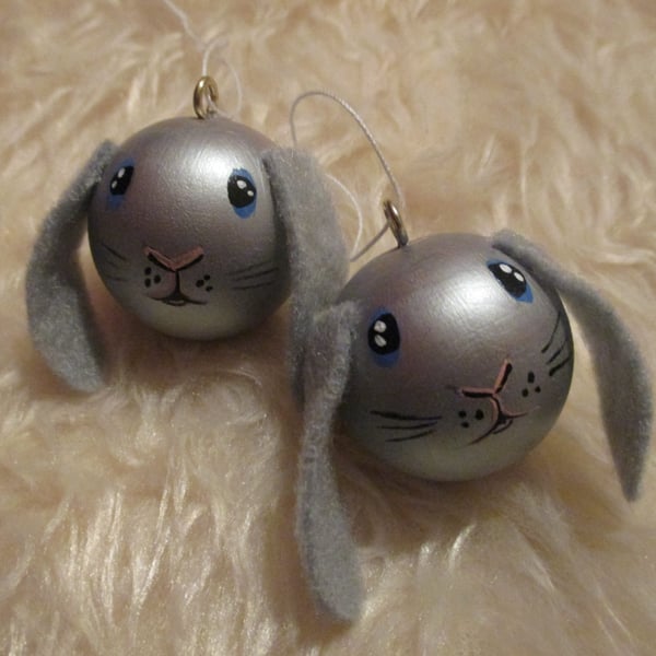 Bunny Rabbit Christmas Tree Baubles Decorations... - Folksy
