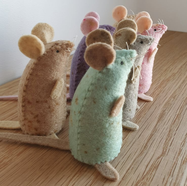 Custom Upright Felt Mouse - your choice of colour - Folksy