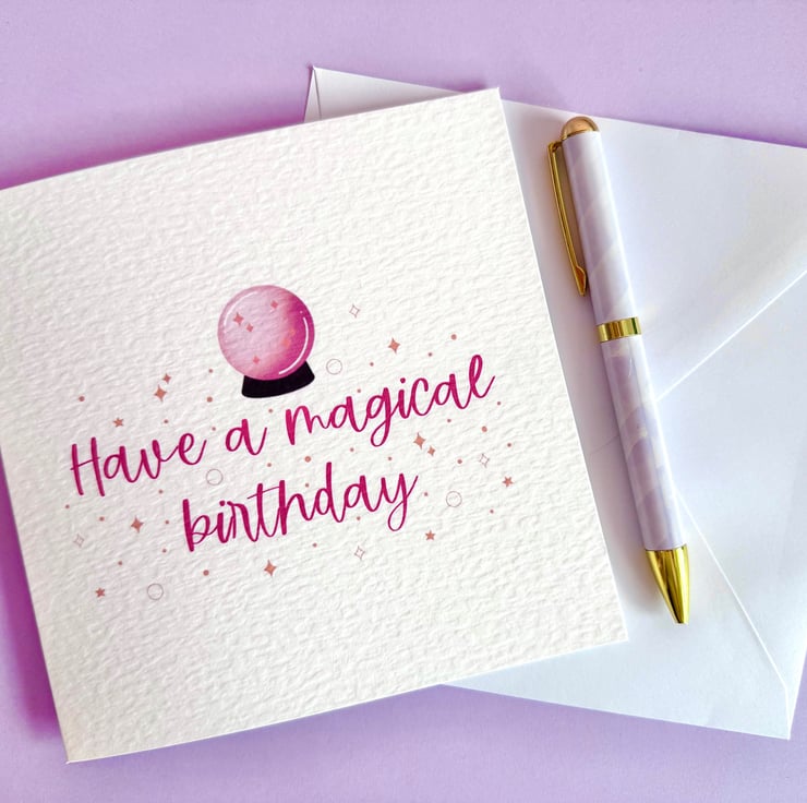 Crystal Ball Birthday Card, Magical Birthday, W... - Folksy