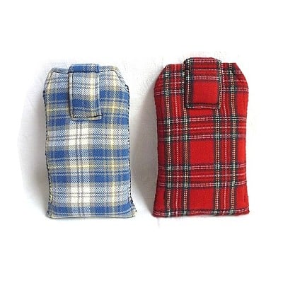 SALE! tartan mobile phone cover – red or blue - Folksy