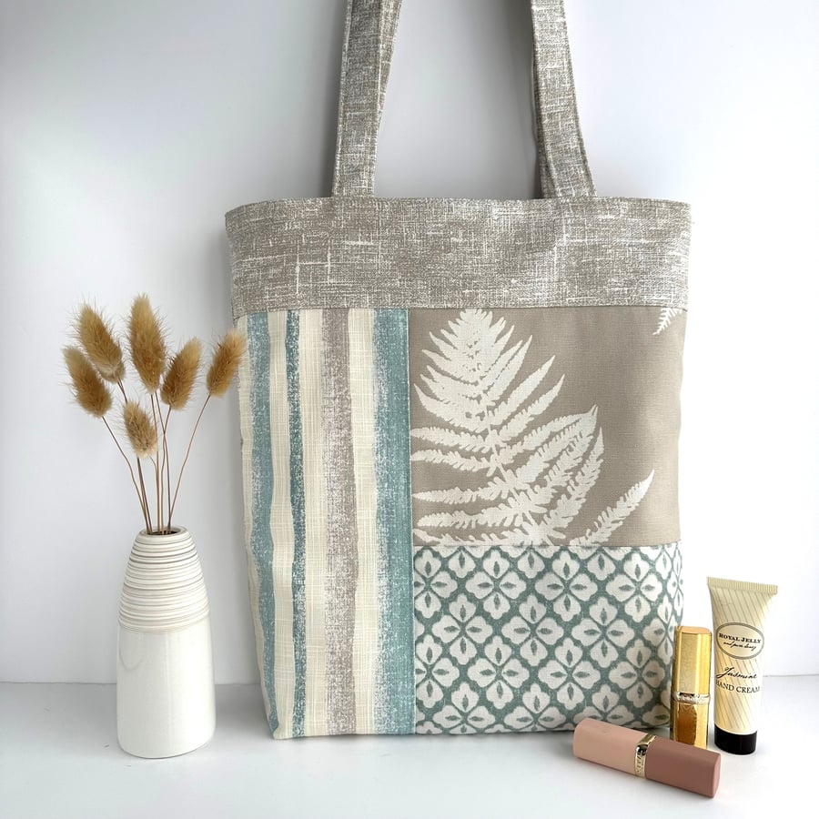 Fern Tote Bag in Pastel Colours - Folksy