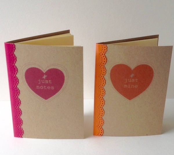 'Just Notebooks' - Set of two Handmade Notebooks - Folksy