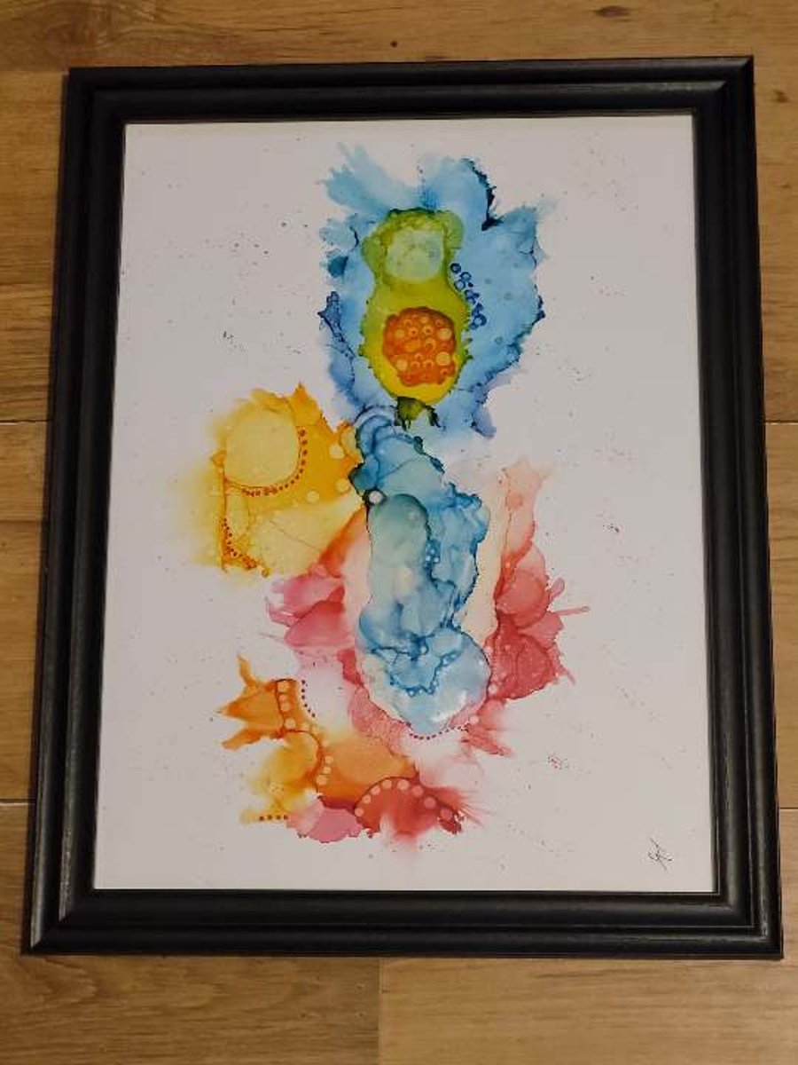 Abstract alcohol ink creation - Folksy
