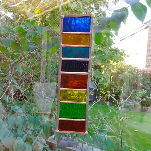 Stained Glass Strip - Multi Coloured - Folksy