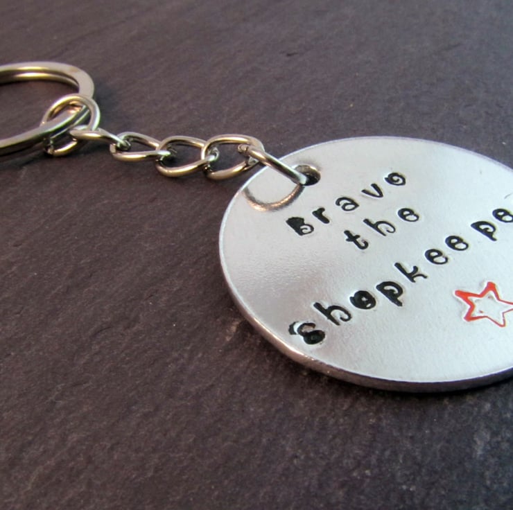 Bravo the Shopkeeper Keyring, Robert Rankin Key... - Folksy