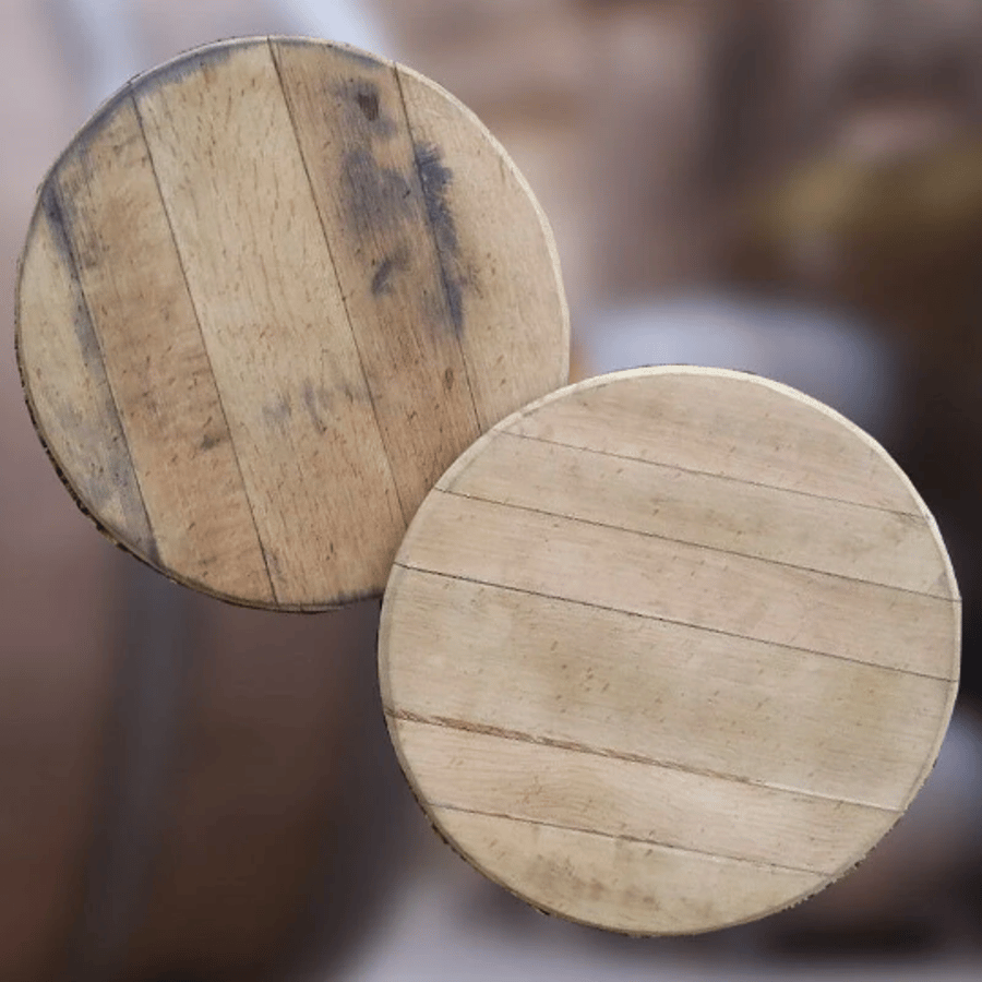 Sanded Solid Oak Whisky Barrel Lid (1 Lid in Pack) - Folksy