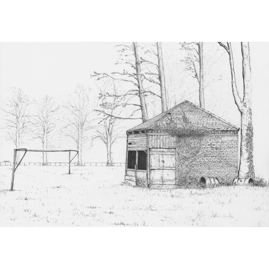 Corbridge United FC old club building Print Fro... - Folksy