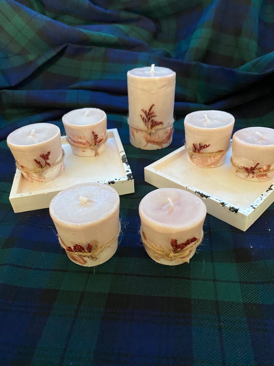 Rustic Plaster Base Candle with Soy Wax - Folksy