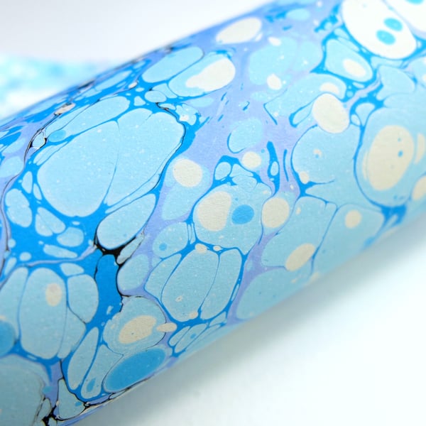 A4 Marbled paper sheet blue stone pattern - Folksy