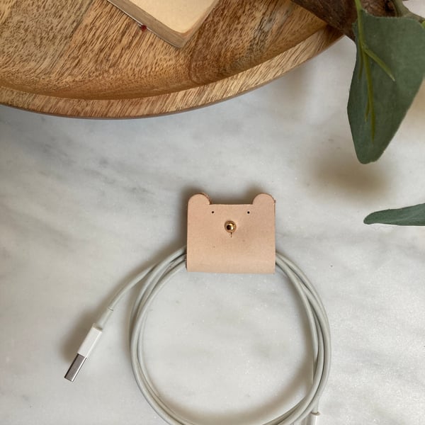 Cute Teddy Bear Cable Organiser - Folksy