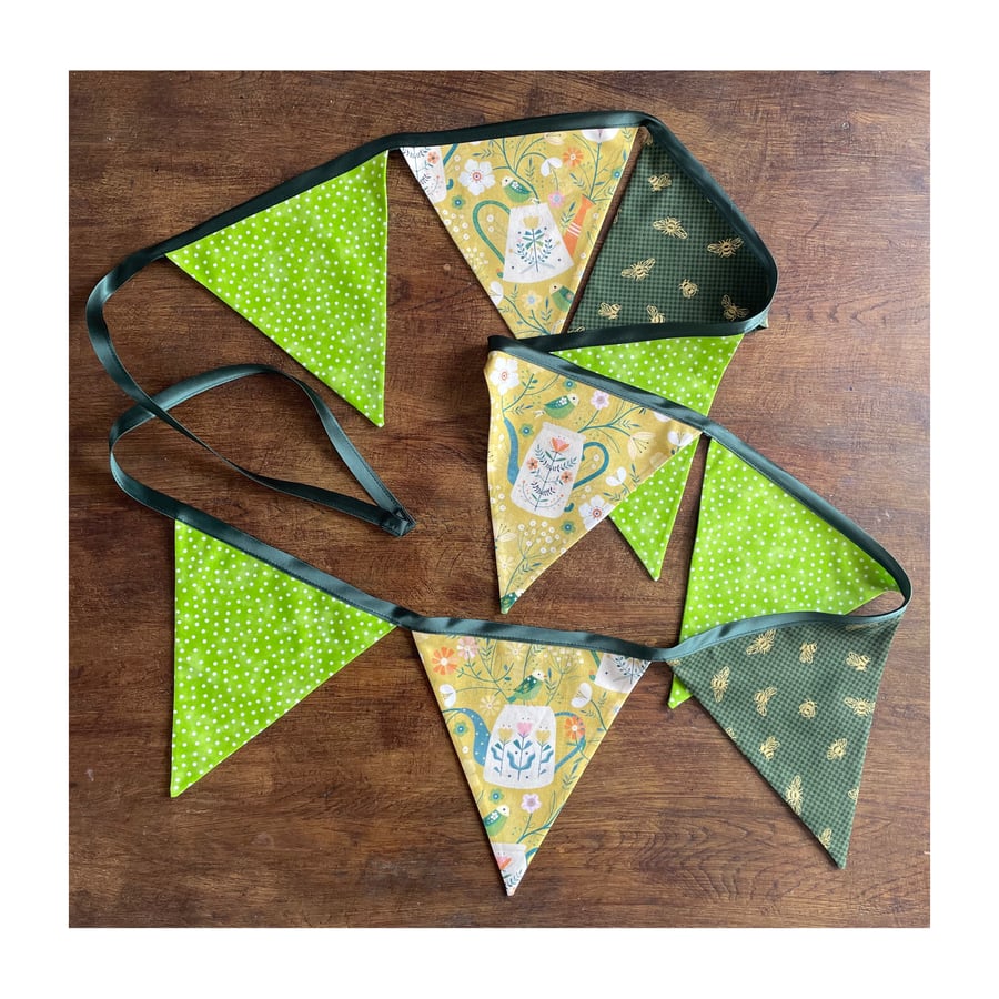 Spring bunting - large - reversible - Folksy