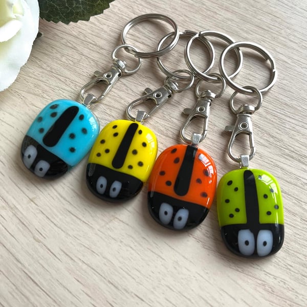 Ladybird keyring, glass animal gift, cute anima... - Folksy