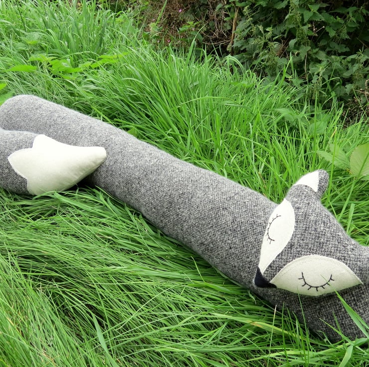 Long fox. A draught excluder made from a textu... - Folksy