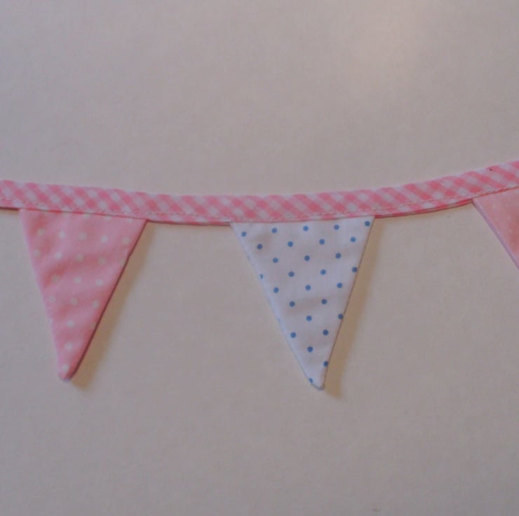 Mini fabric bunting,bunting,nursery bunting,nur... - Folksy