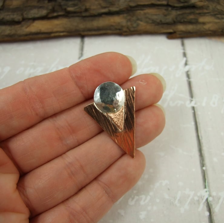 Small Geometric Shapes Lapel Pin Brooch Sterlin... - Folksy