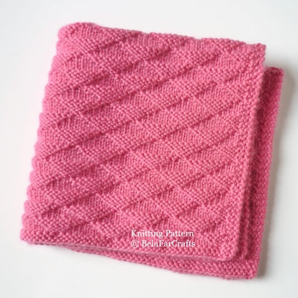 KNITTING PATTERN - Triangles Security Blanket -... - Folksy