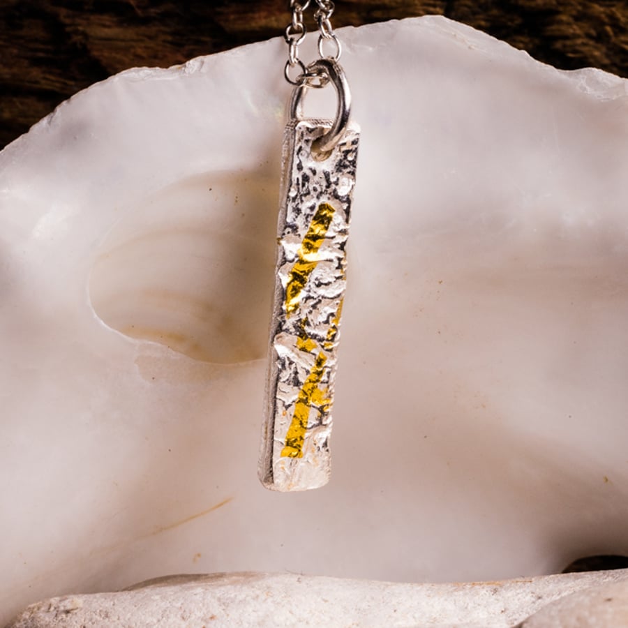 'Solus' reversible eco-silver & 23.5c gold ... - Folksy