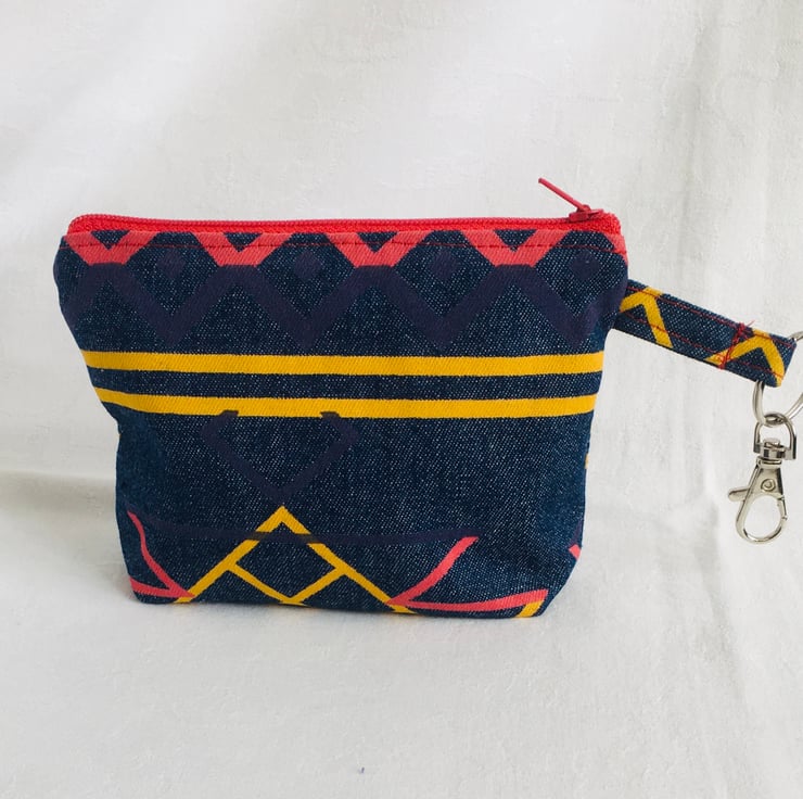 Small Coin Purse, Clip pouch, Keyring Pouch, Zi... - Folksy