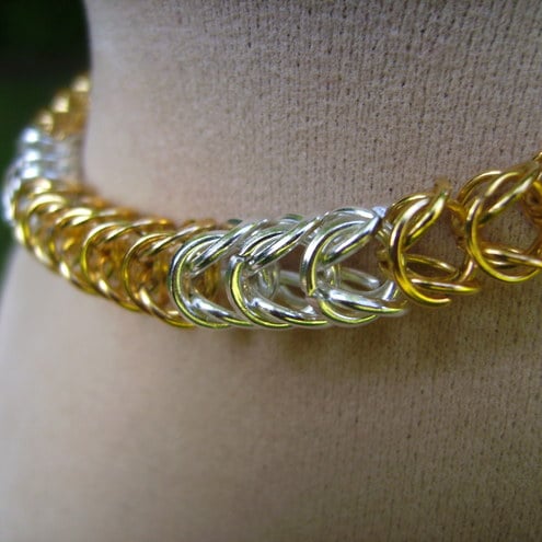 Chainmail Bracelet Gold & Silver Plated - Folksy