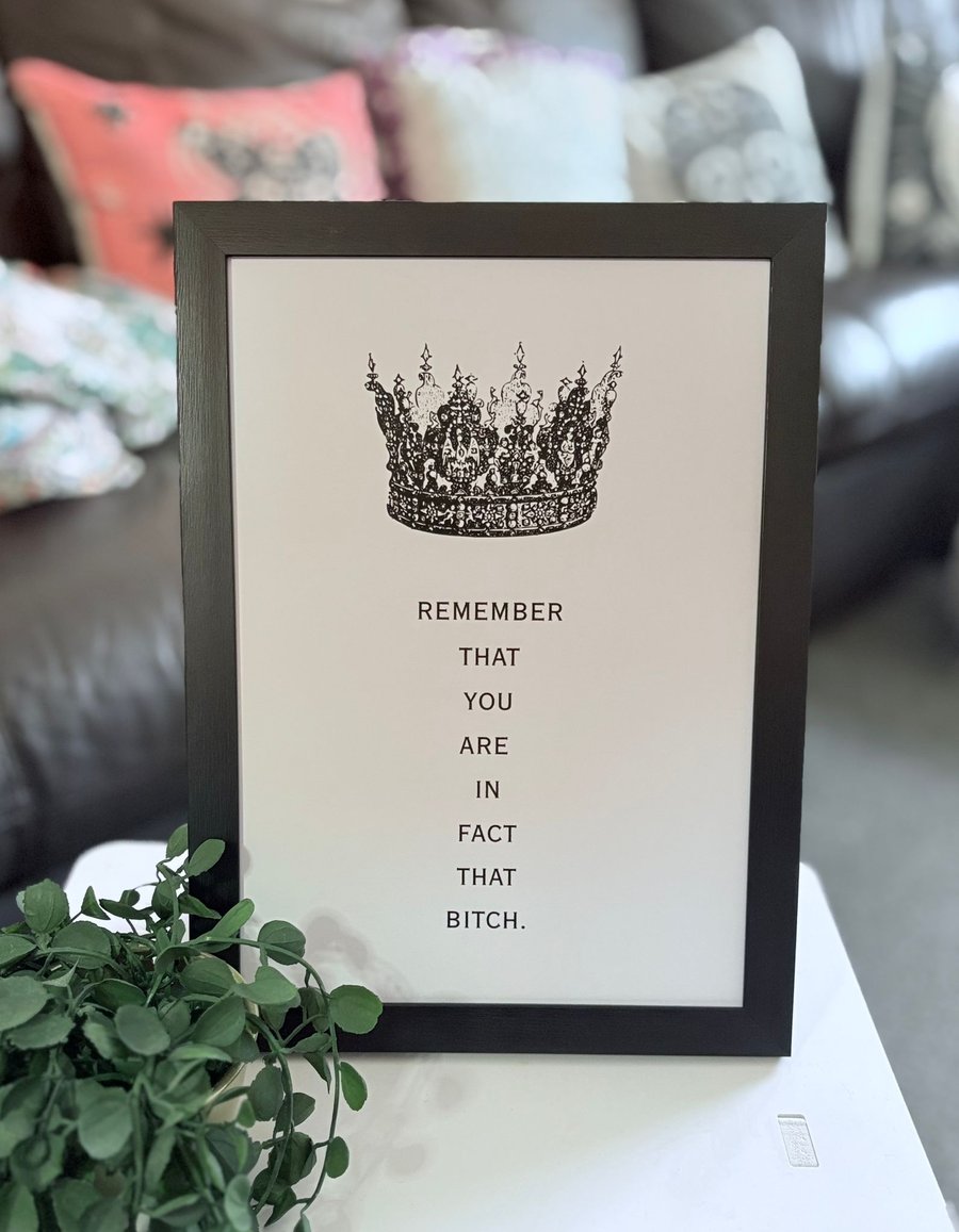 Printed and framed quote - Folksy