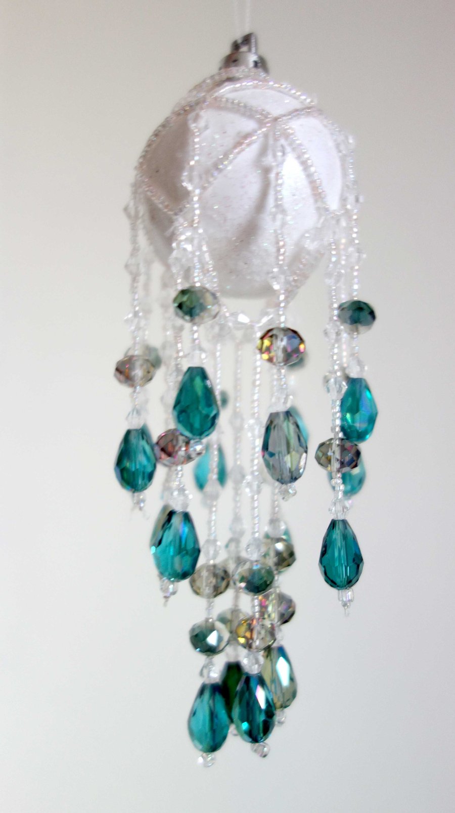 OOAK Crystal and glass Victorian bauble - Folksy