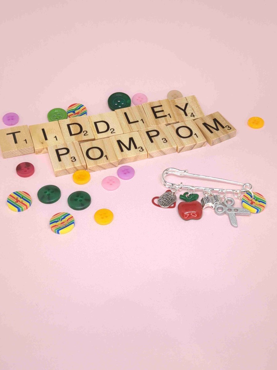 Teacher button brooch - Folksy