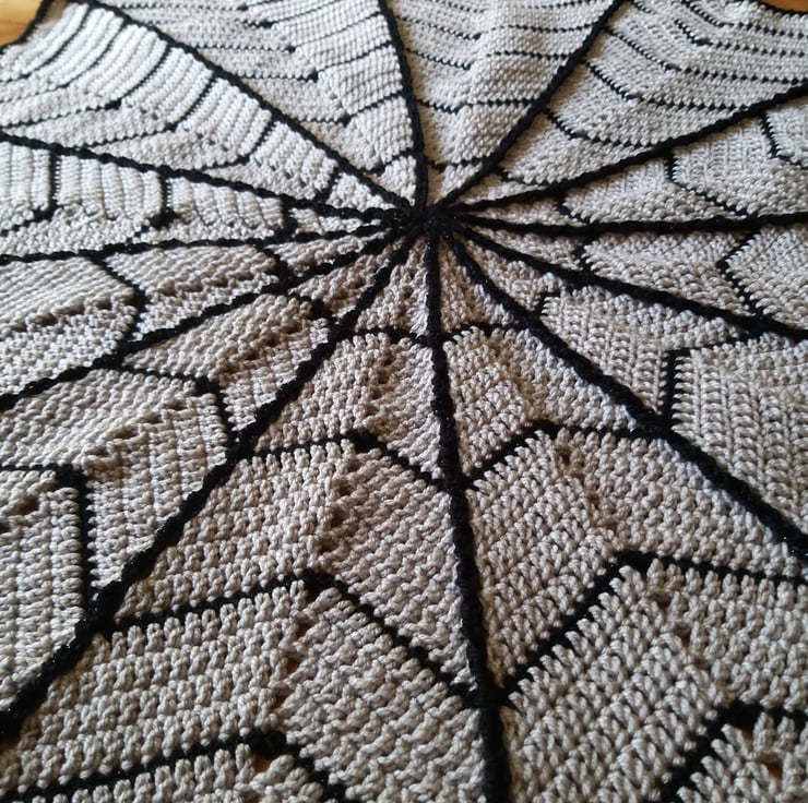 Crochet Blanket Halloween Cobweb Spider Web Throw - Folksy