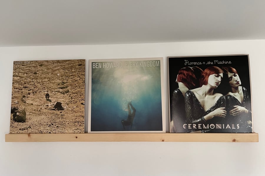 Wooden Floating Vinyl Record Display Shelf Hold... - Folksy