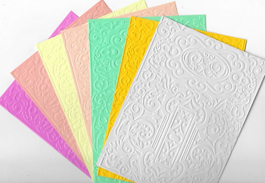 Embossed Card or Paper. 10 Sheets. 5"x7&qu... - Folksy
