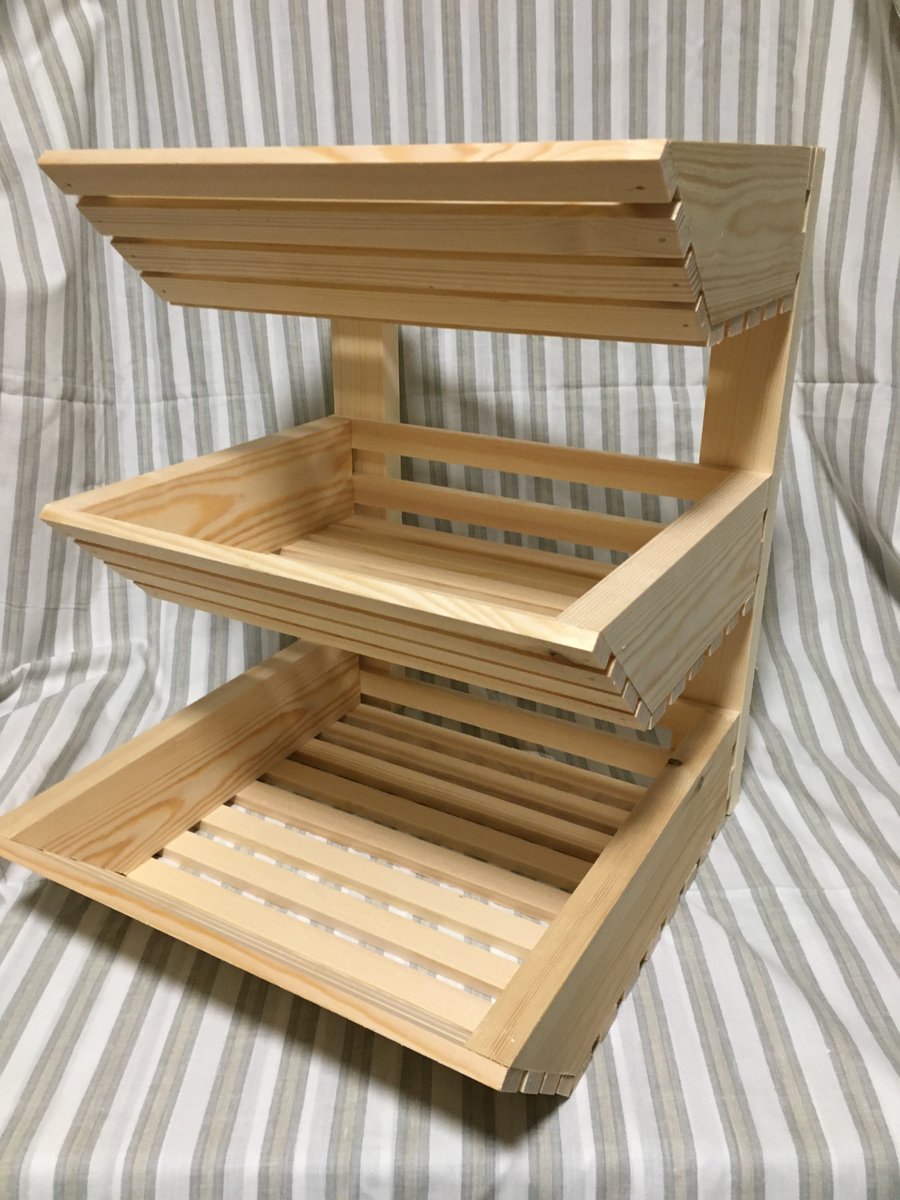 Handmade 3 tier vegetable rack - Folksy