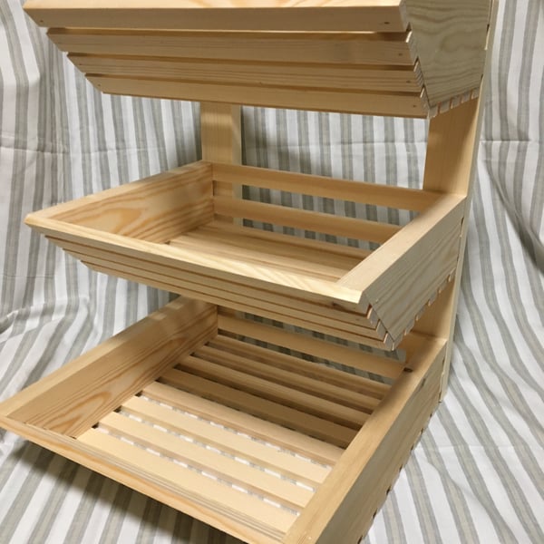 Handmade 3 tier vegetable rack - Folksy