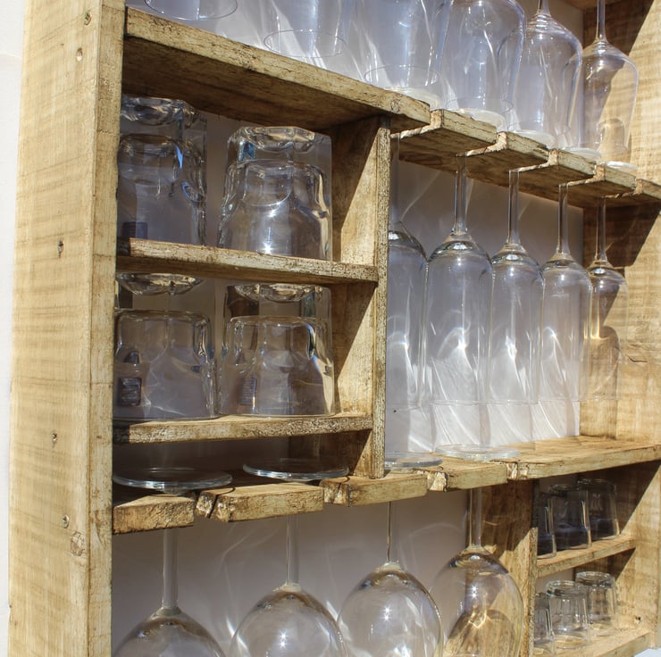 Wine & spirit glass storage rack - Folksy