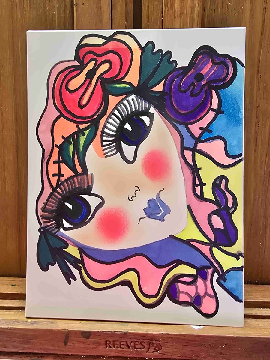 Fae Canvas Drawing - Folksy