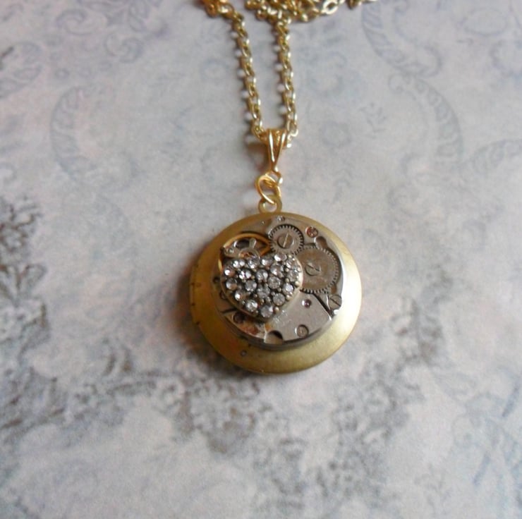 My Heart For All Time Valentine Locket - Folksy