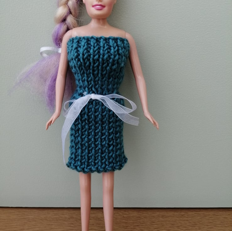 Set of hand knitted items for a teenage doll - Folksy
