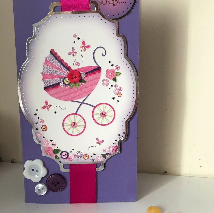 Set of 6 Button Cards and 10 Button Gift Tags - Folksy