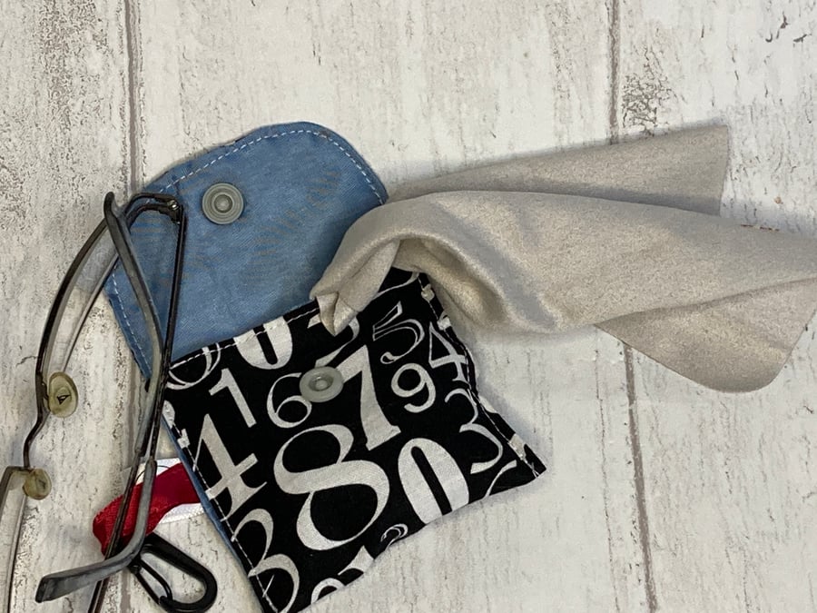 Spectacles cleaning cloth and pouch for sparkli... - Folksy