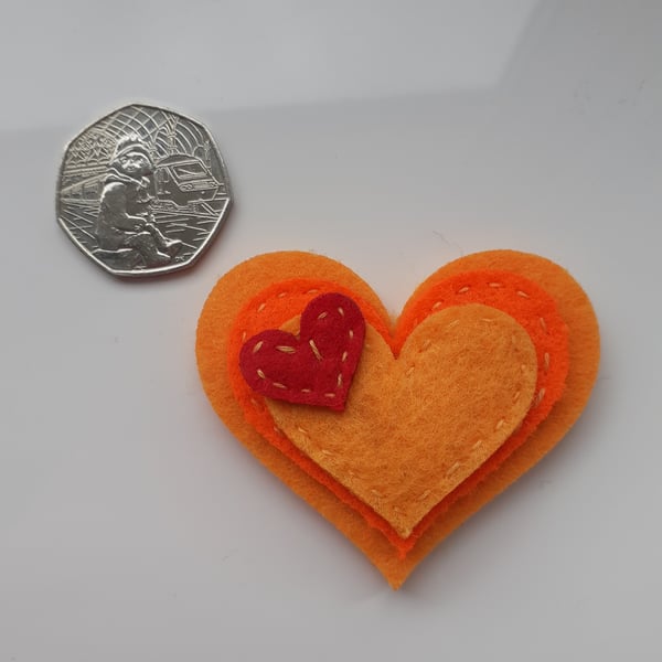 Heart shaped fridge magnet or wall chart magnet - Folksy