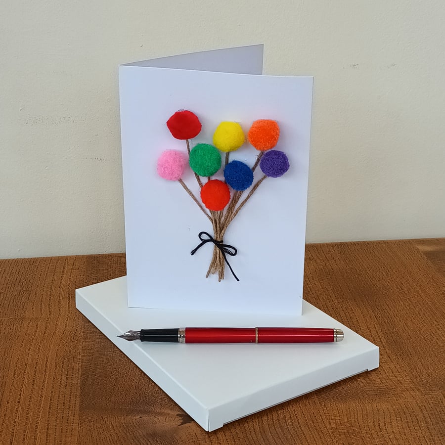 Bunch of Balloons Greetings Card Dual Use add f... - Folksy