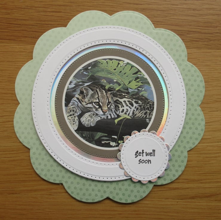 Margay Circular Get Well Soon Card - Folksy