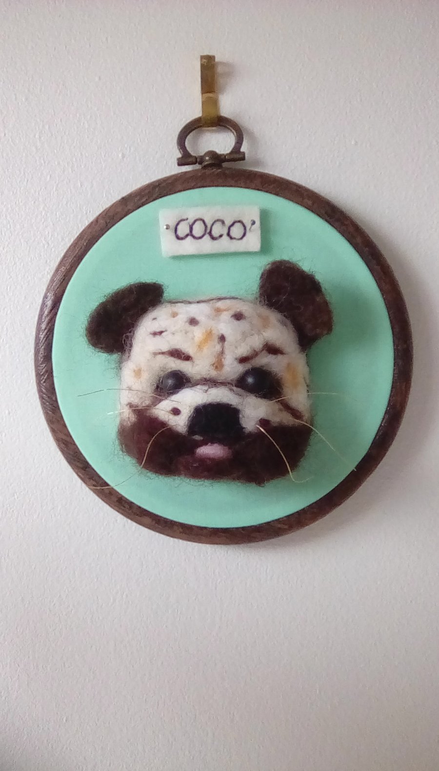 Needle Felted Pug Decoration, Needle Felted Dog - Folksy