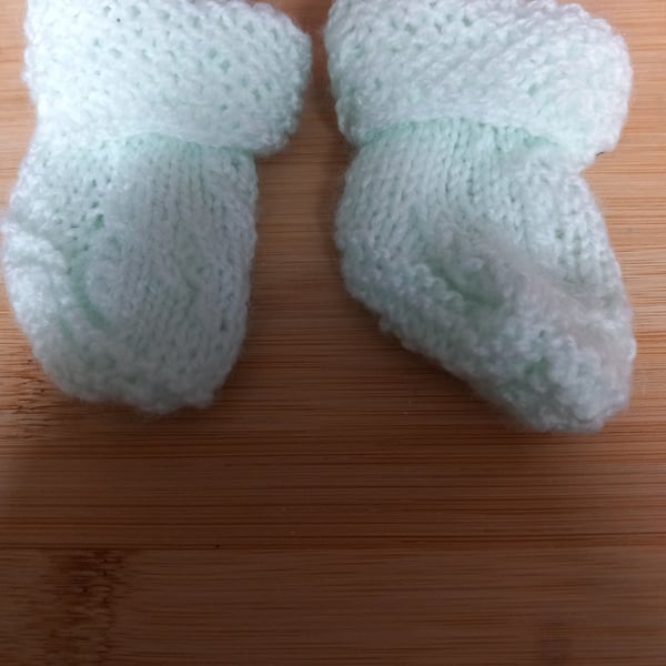 Baby booties first size 0-3 months - Folksy