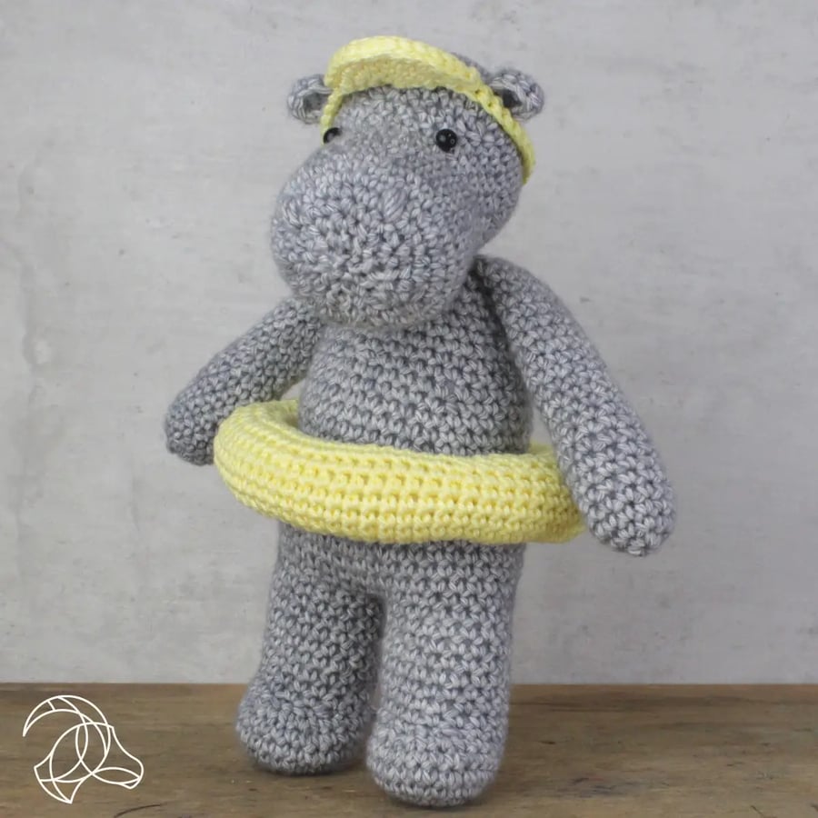 Henny Hippopotamus Crochet Kit, DIY craft kit, ... - Folksy