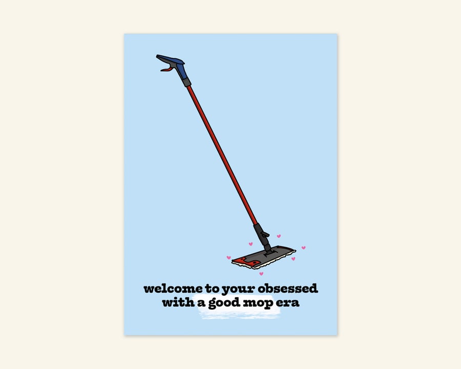 Obsessed With A Good Mop Era Birthday Card With... - Folksy