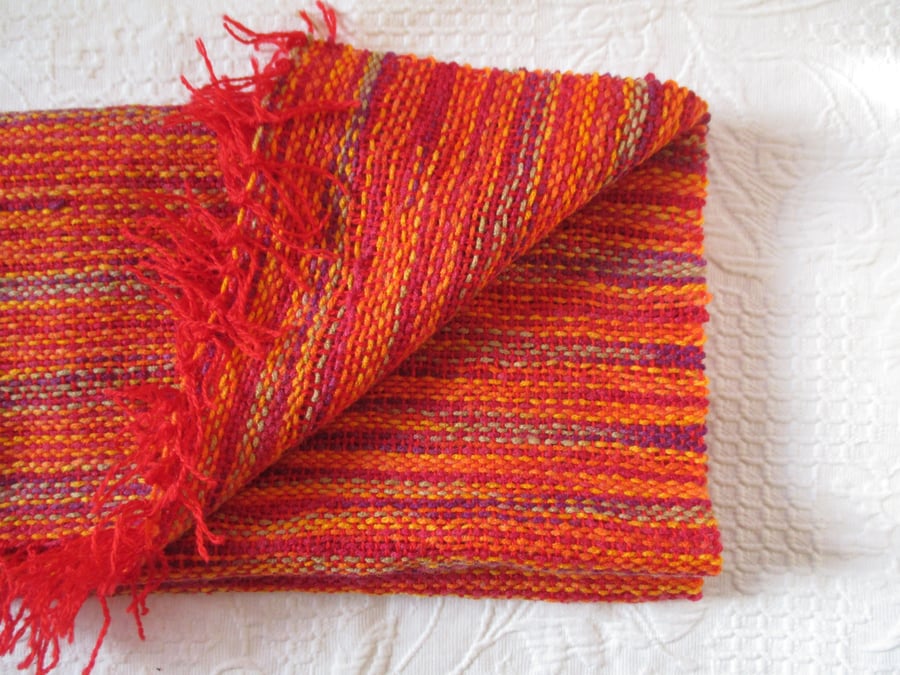 Hand Woven Scarf. light weight but warm and com... - Folksy