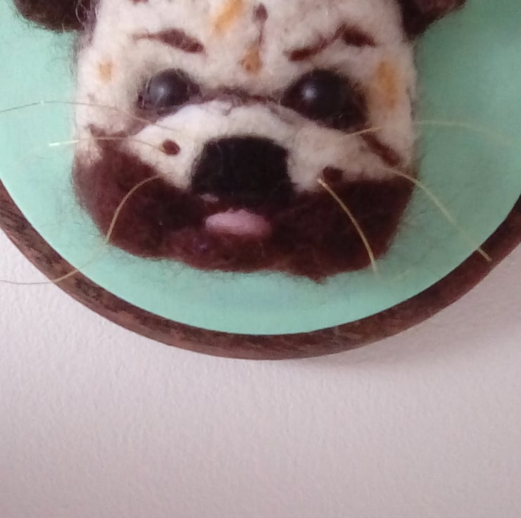 Needle Felted Pug Decoration, Needle Felted Dog - Folksy
