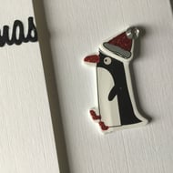 Christmas card. Penguin card. Penguin. Christma... - Folksy